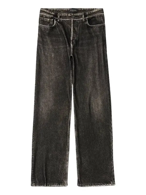 Balenciaga Trompe L'oeil Oversized Jeans - Black