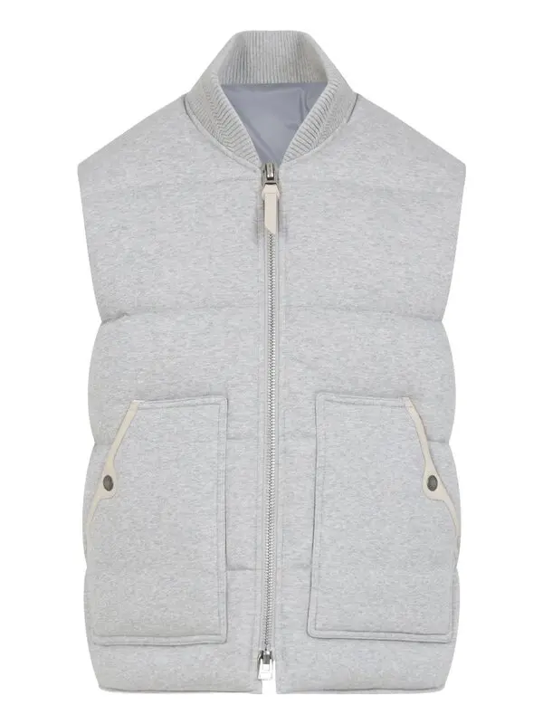 TOM FORD Quilted Panelled Vest - Grey