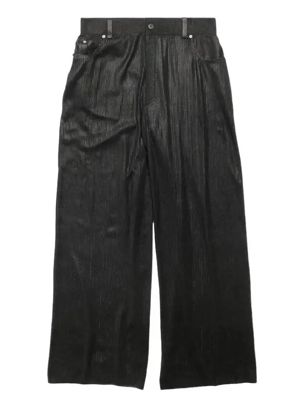 Balenciaga Sheer Logo Trousers - Black