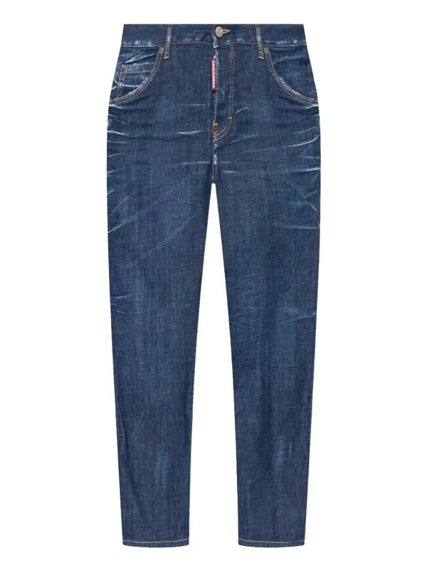 Dsquared2 Cropped Straight-leg Jeans - Blue