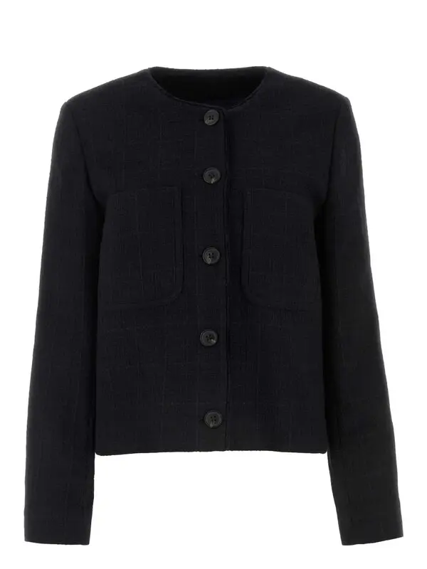 A.p.c. Buttoned Tweed Jacket - Black