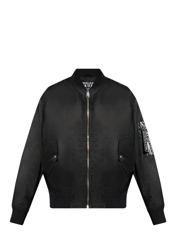 Versace Logo Bomber Jacket - Black