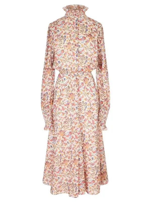 Isabel Marant Étoile Galoa Printed Long-sleeve Dress - Nude