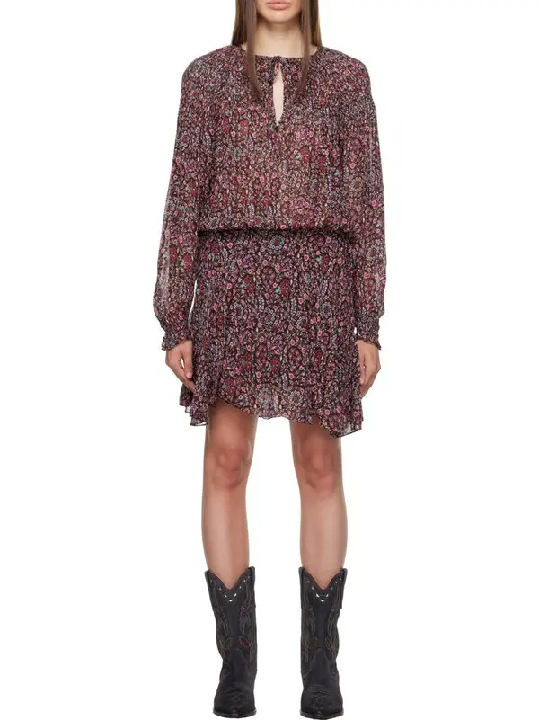 Isabel Marant Étoile Floral Print Long-sleeve Dress - Red