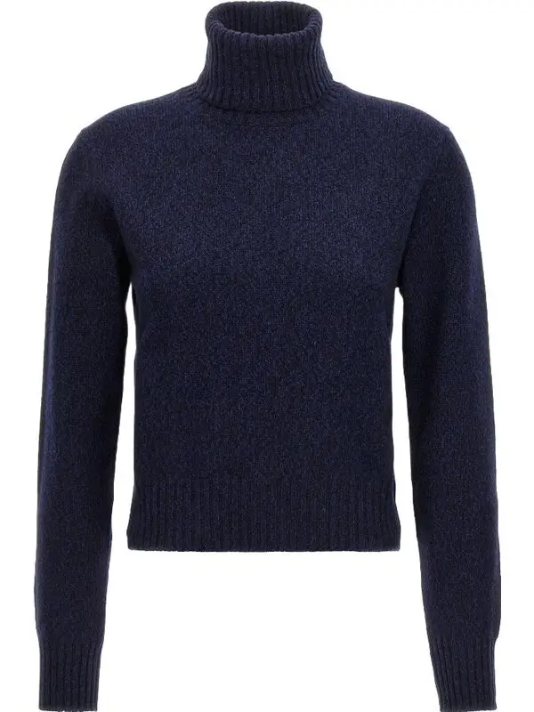 Ami High Neck Knitted Jumper - Black