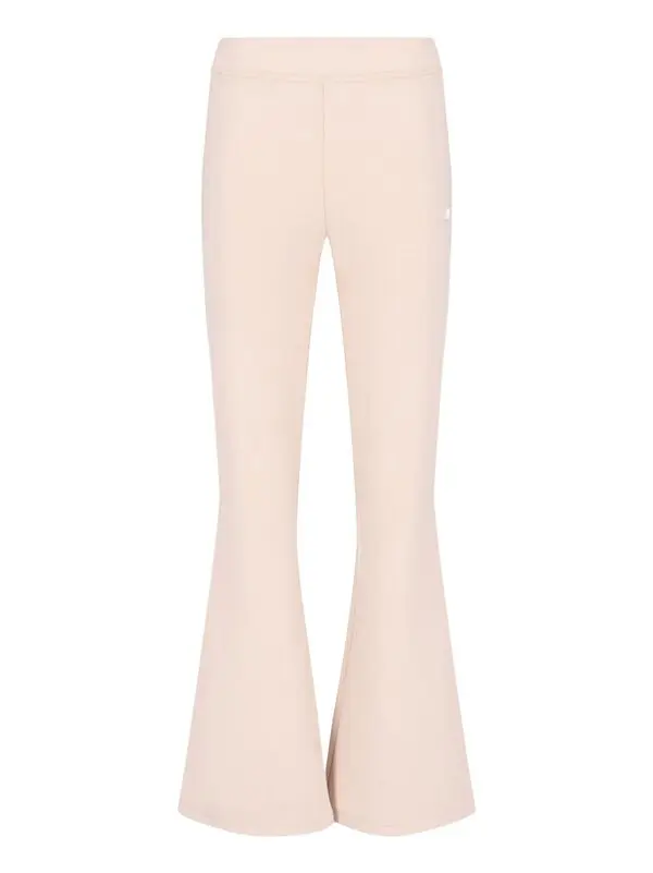 K-WAY Bell-bottom Sweatpants With Logo Detail - Pink