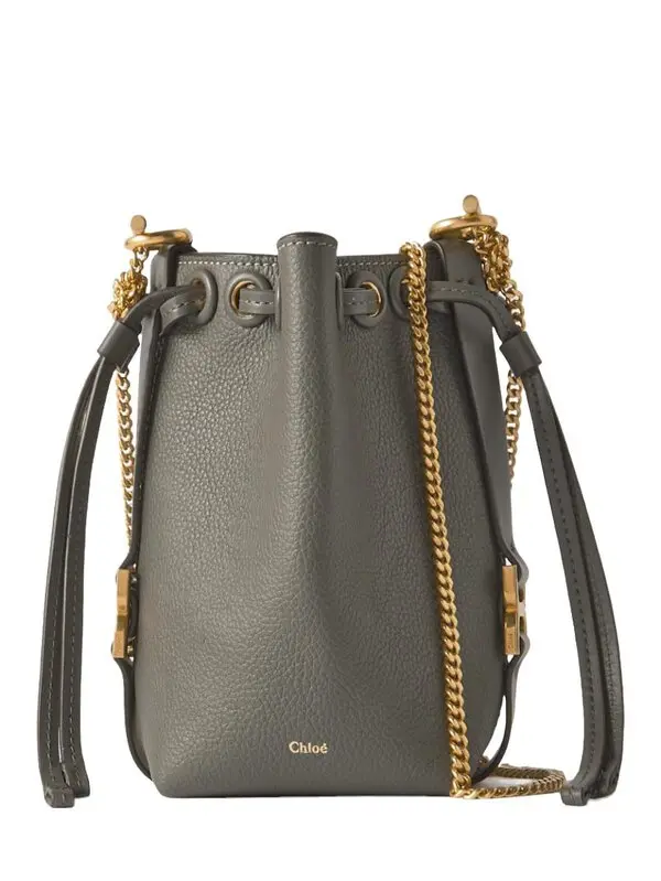 Chloé Marcie Micro Bucket Bag - Elephant Ash