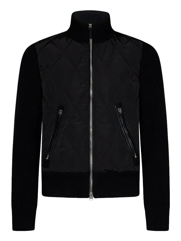 TOM FORD Ribbed-knit Padded Jacket - Black
