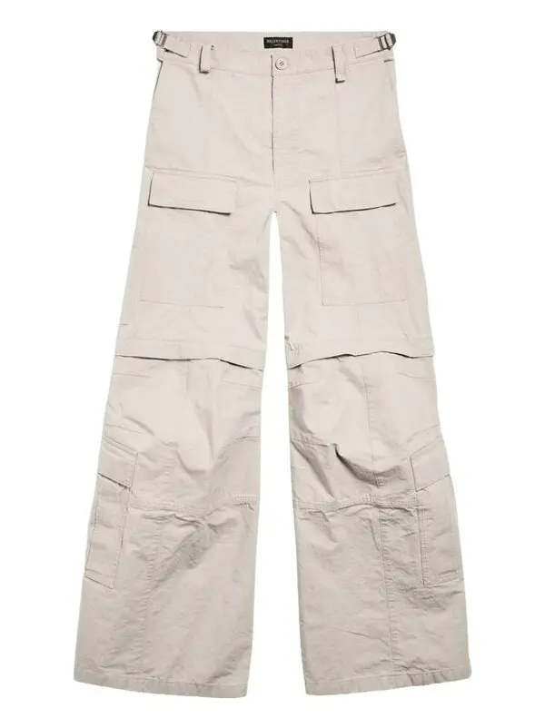 Balenciaga Flared Cargo Pants - Nude