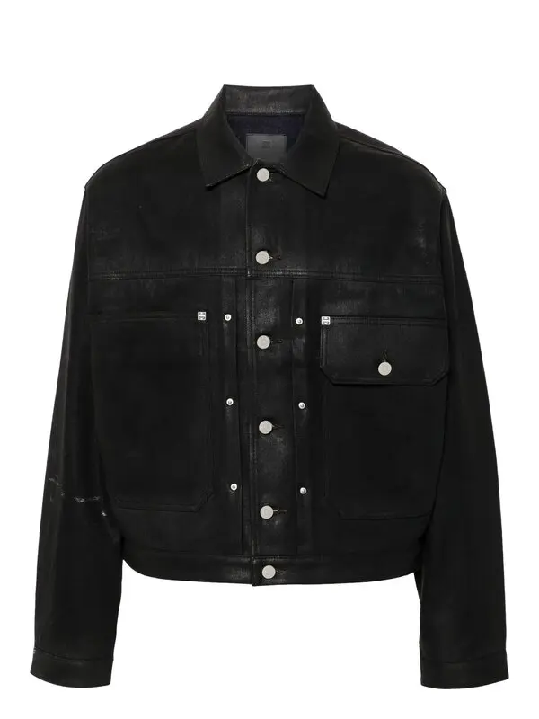 Givenchy Coated Denim Jacket - Black