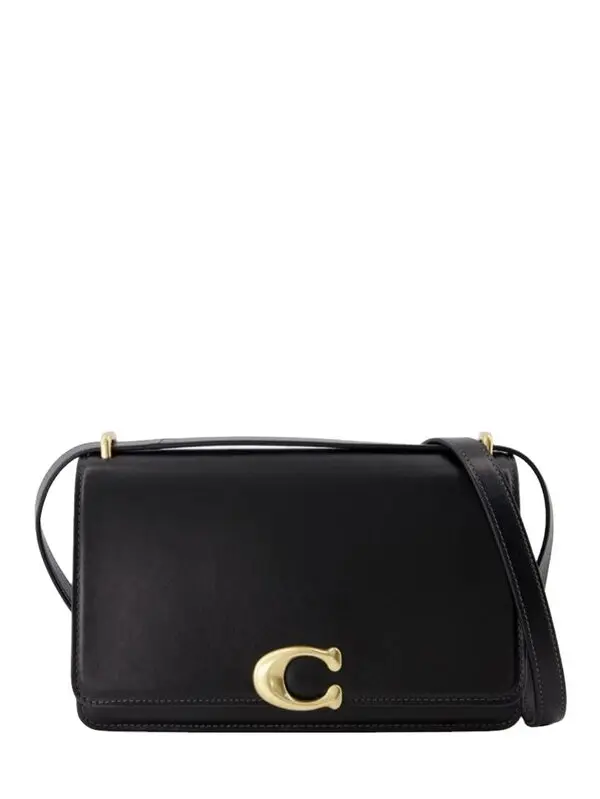 COACH Shoulder Bag With Turn Lock Clasp - Black