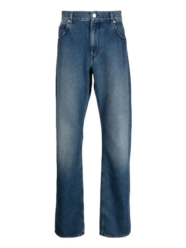 Isabel Marant Étoile Logo-patch Straight-leg Jeans - Blue