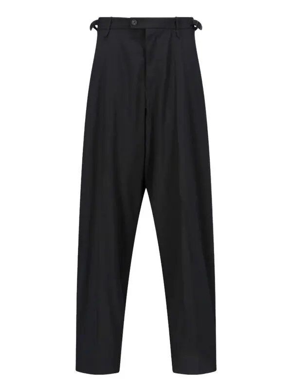 Balenciaga Loop Belted Wide-leg Trousers - Black