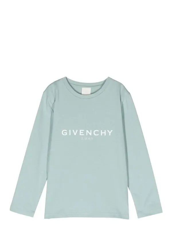 Givenchy Round Neck Long Sleeve T-shirt - Green