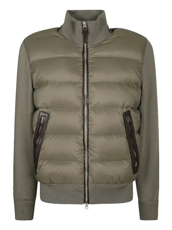 TOM FORD Padded Wool Zip-up Jacket - Green