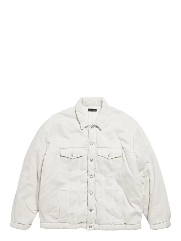 Balenciaga Padded Denim Jacket - White
