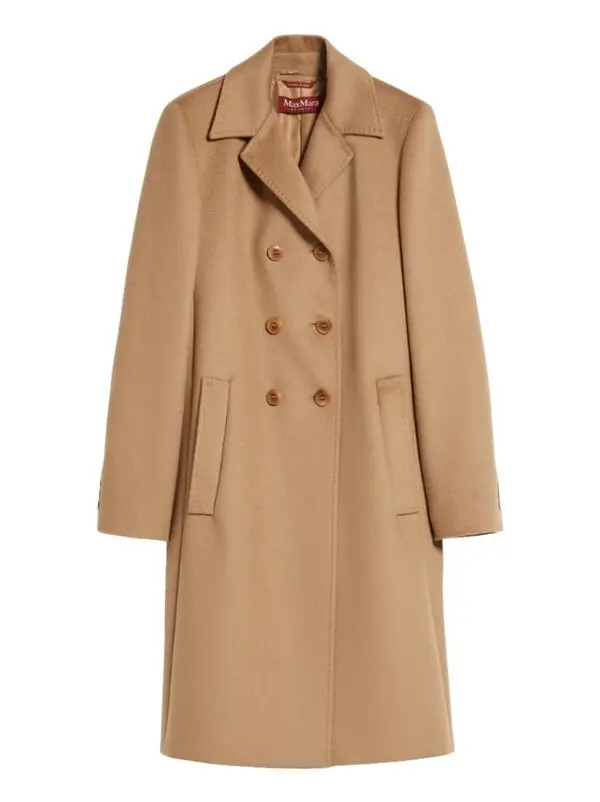 Max Mara Double-breasted Wool Coat - Nude