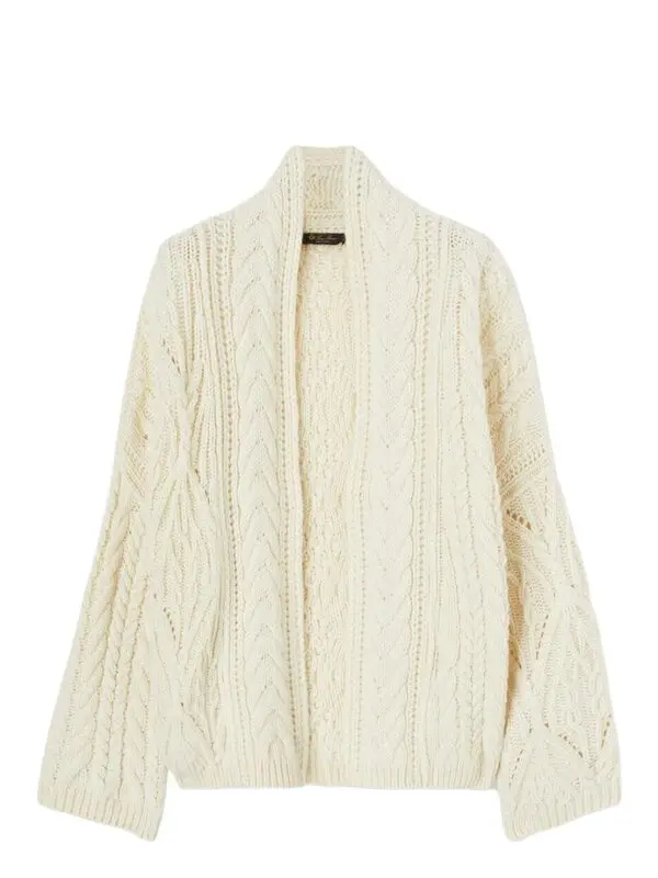 Loro Piana Long Sleeved Cardigan - White