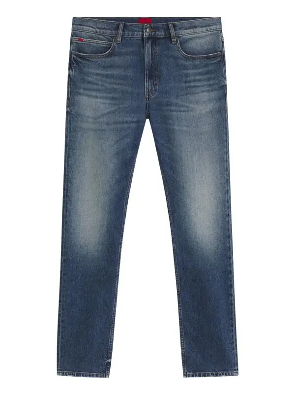 Hugo Boss Faded Straight-leg Jeans - Blue