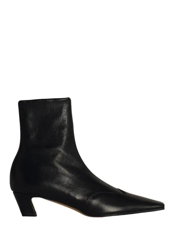 Khaite Nevada Almond Toe Ankle Boots - Black