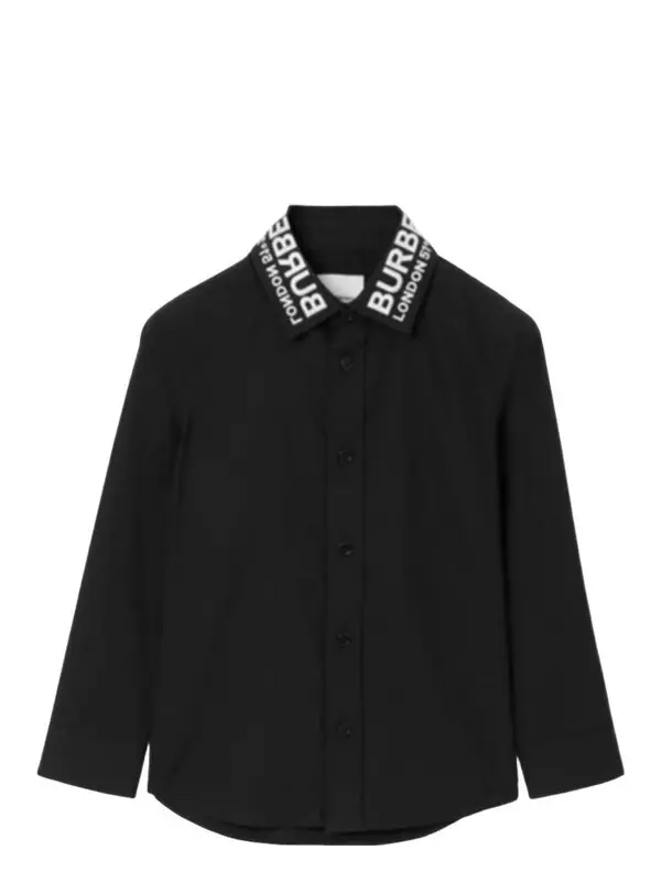 Burberry Embroidered Cotton Shirt - Black
