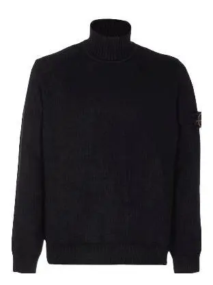 Stone Island High-neck Ribbed Sweater - Black