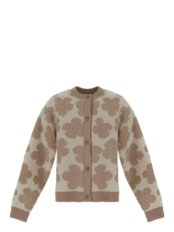 Kenzo Hana Dots Embroidered Cardigan - Brown