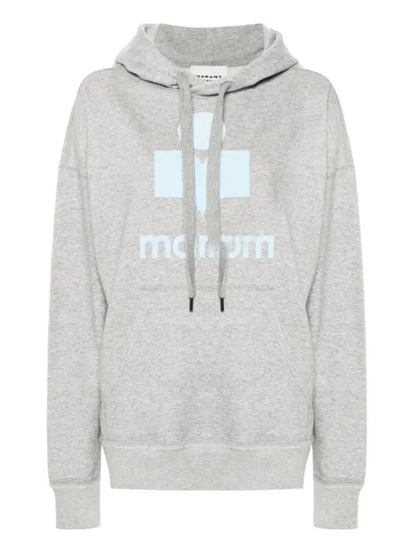Isabel Marant Étoile Mansel" Logo Print Drawstring Hoodie - White