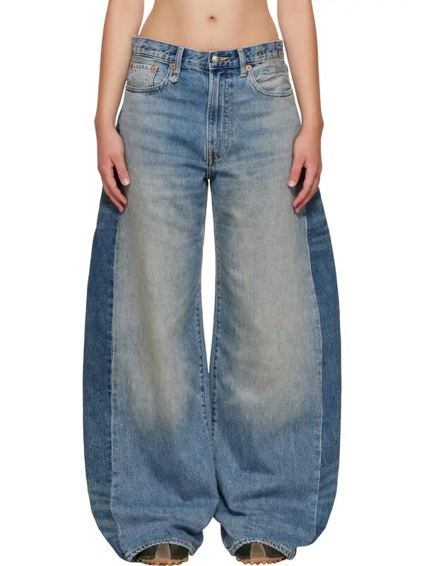 R13 Wide-leg Jeans With Belt Loops - Gray