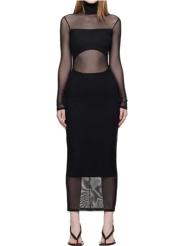 MUGLER Illusion Dress - Black