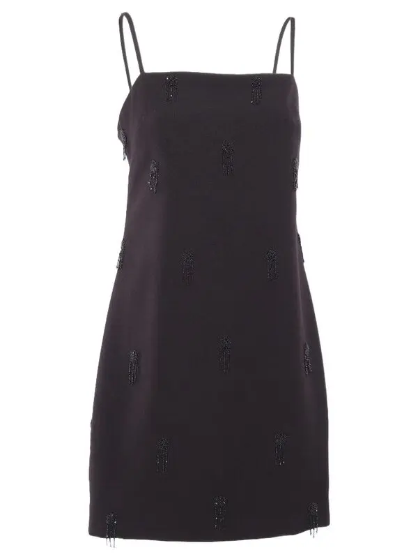 P.a.r.o.s.h Embellished Sleeveless Mini Dress - Black