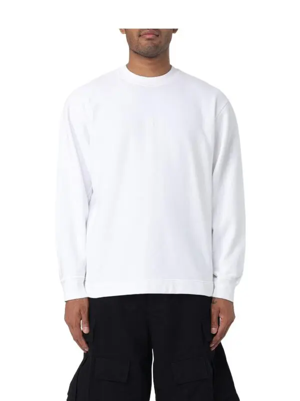 Stone Island Round-neck Long-sleeve Hoodie - White