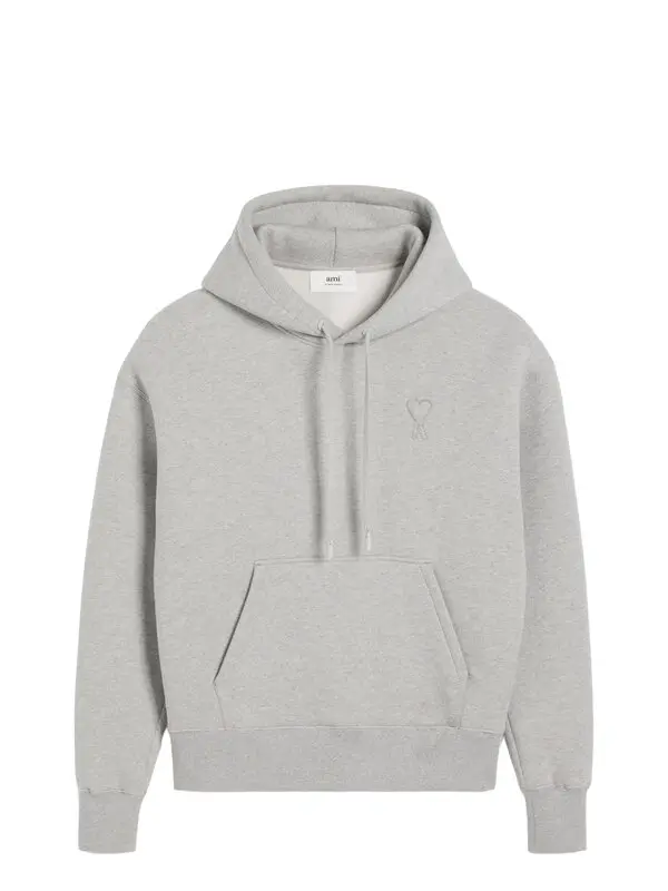 Ami Long-sleeved Drawstring Hoodie - Heather Ash