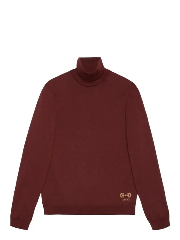 Gucci Logo-print Roll-neck Jumper - Red