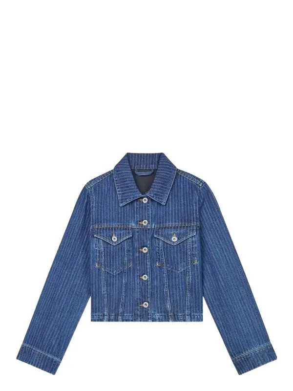 Kenzo Striped Denim Trucker Jacket - Blue
