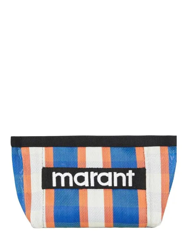 Isabel Marant Étoile Striped Logo Clutch - Multicolor