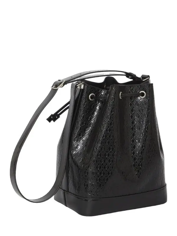 Saint Laurent Monogram Drawstring Bucket Bag - Black