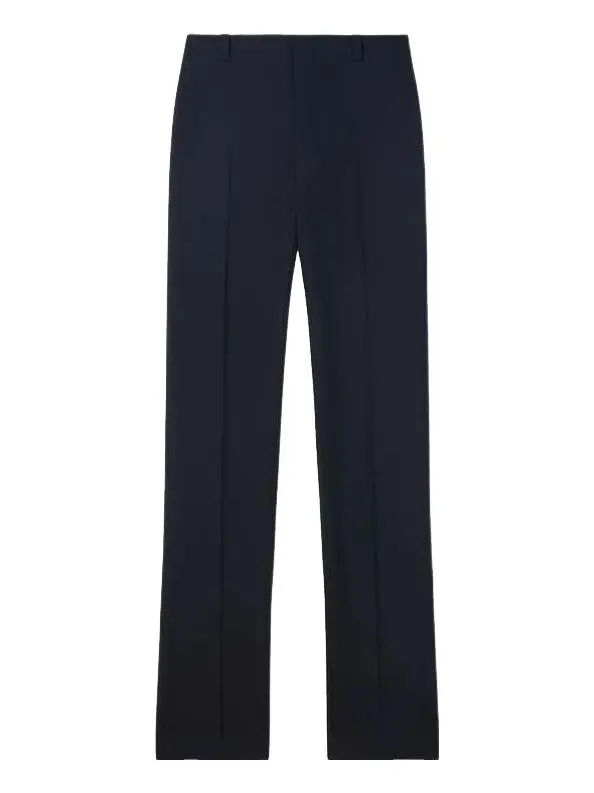 Kenzo Virgin Wool Cigarette Pants - Black