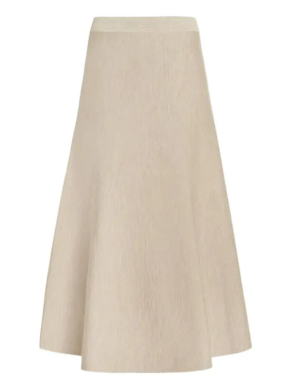 Gabriela Hearst Elastic Waist Flared Skirt - Nude