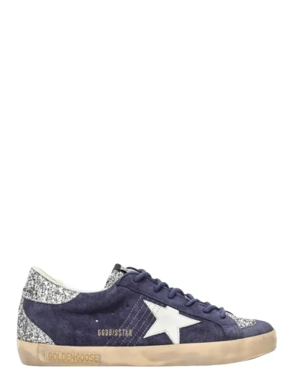 GOLDEN GOOSE Superstar Glittered Low-top Sneakers - Black