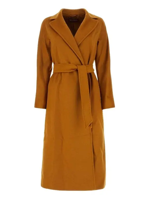 Max Mara Wool Long-sleeved Coat - Brown