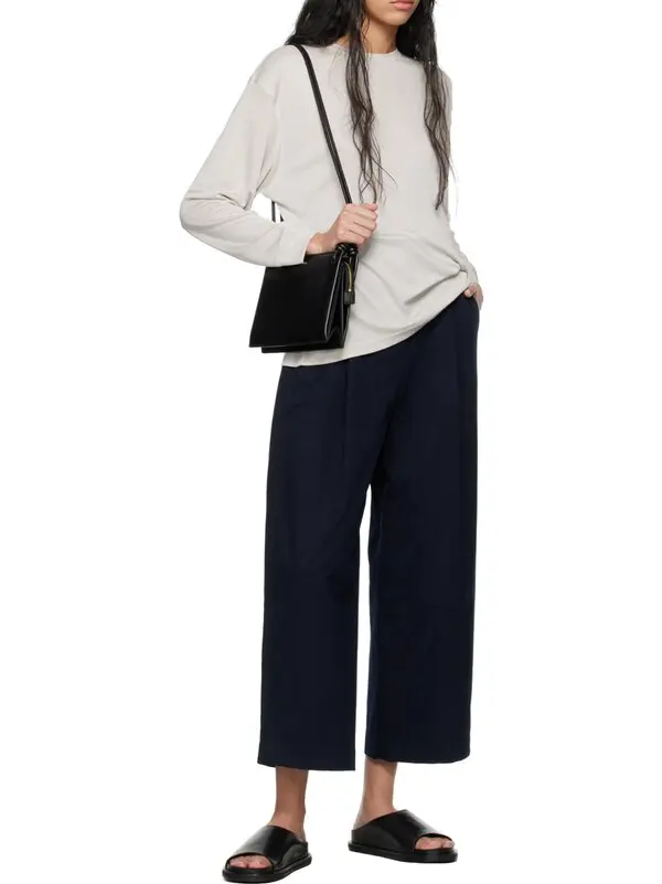 Studio Nicholson Navy Dordoni Trousers - Black