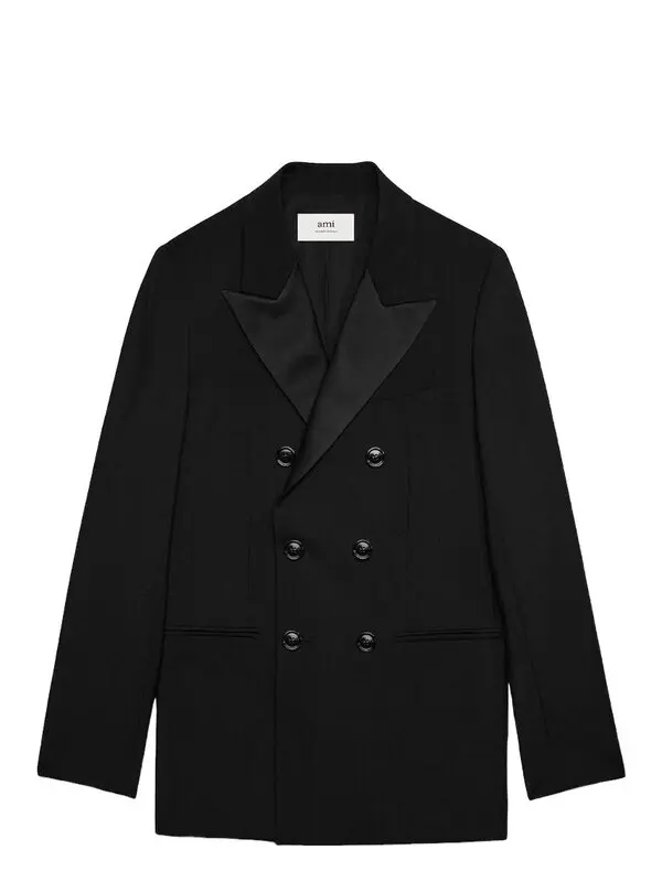Ami Double-breasted Blazer - Black