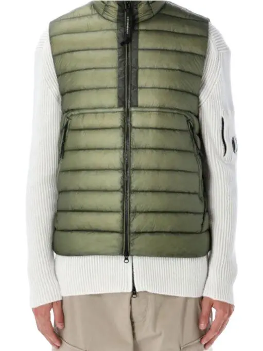 C.P. COMPANY Zip-up Turtleneck Vest - Green