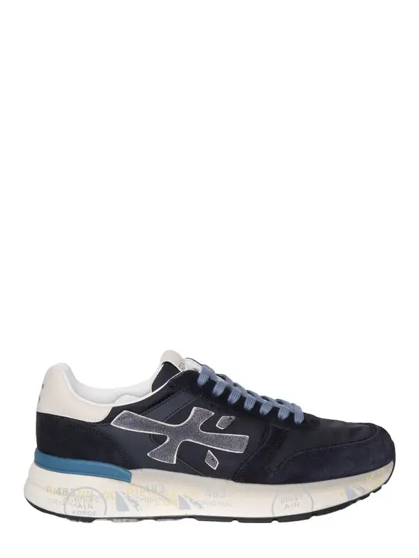 Premiata Lace-up Patchwork Sneakers - Dark Blu