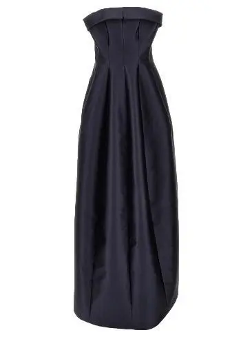Alberta Ferretti Sleeveless Mikado Evening Dress - Black