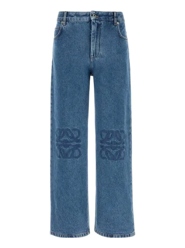 Loewe Anagram Baggy Jeans - Blue