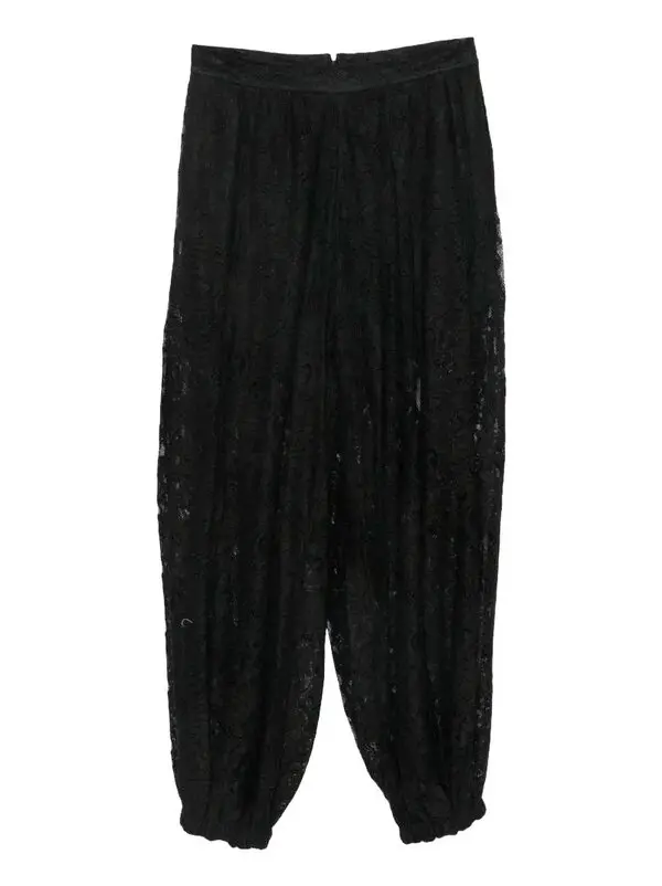 Imperial Lace Overlay Trousers - Black