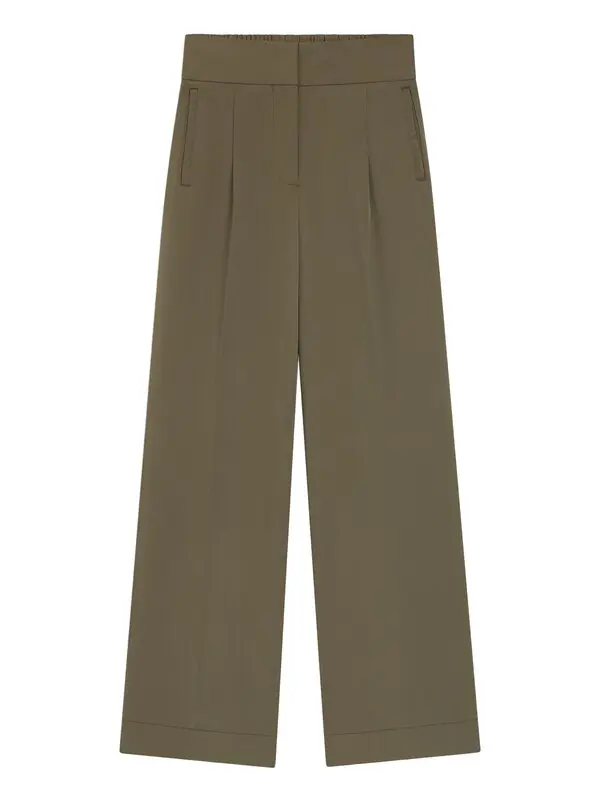 BOSS Pleat Front Straight-fit Trousers - Light Green