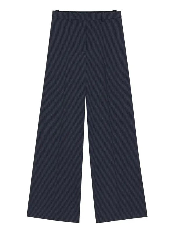 Hugo Pinstripe Wide-leg Pants - Patterned